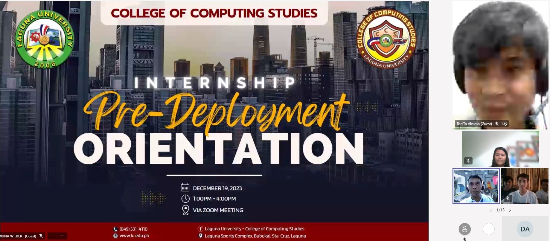 CCS Hosts Internship Pre-Deployment Orientation - Laguna University