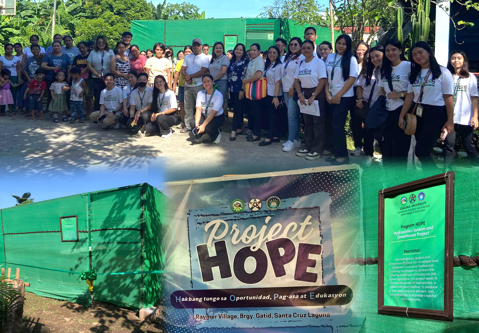 Program HOPE: Hydroponics System and Greenhouse Project - Laguna University