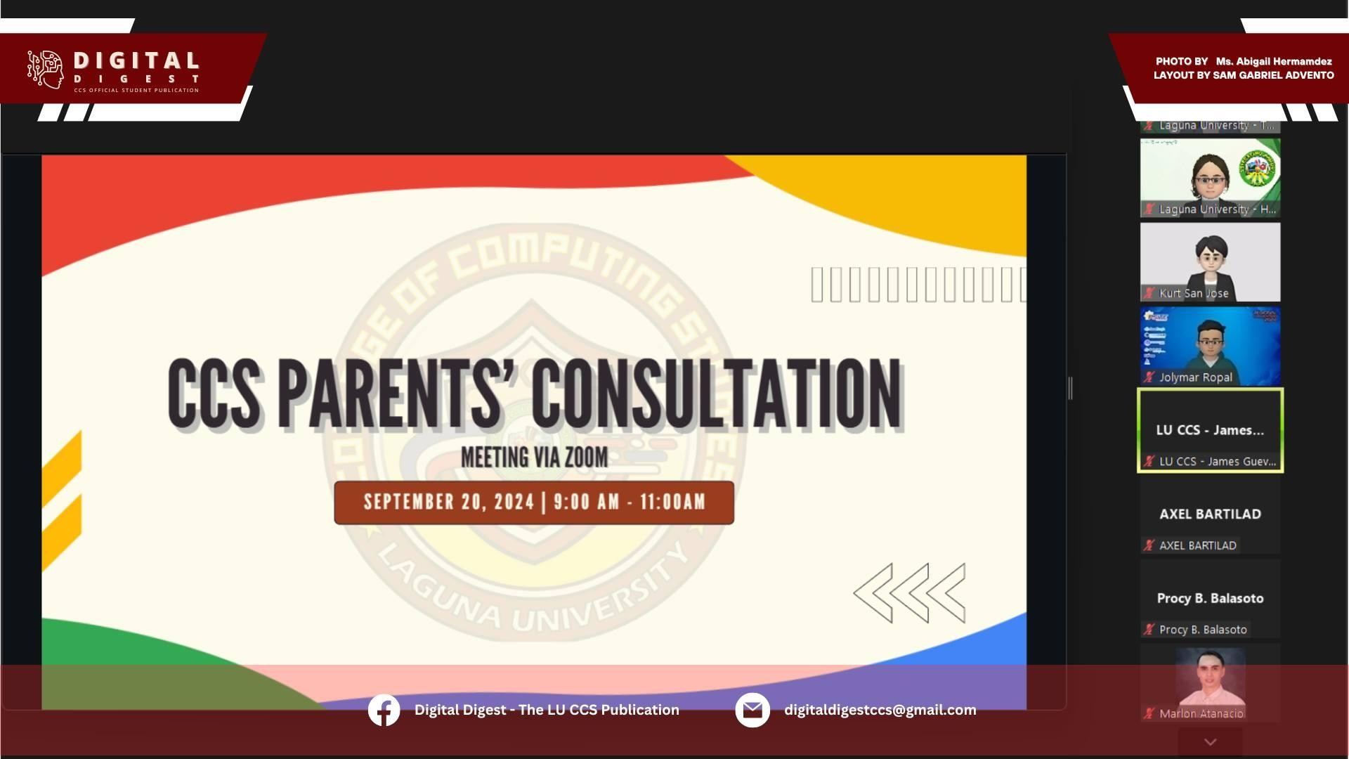 LU-CCS Hosts the Virtual CCS Parents’ Consultation 2024 - Laguna University